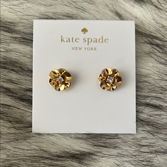 kate spade | Jewelry | Kate Spade Gold Tone Flower Blooming Floral ...